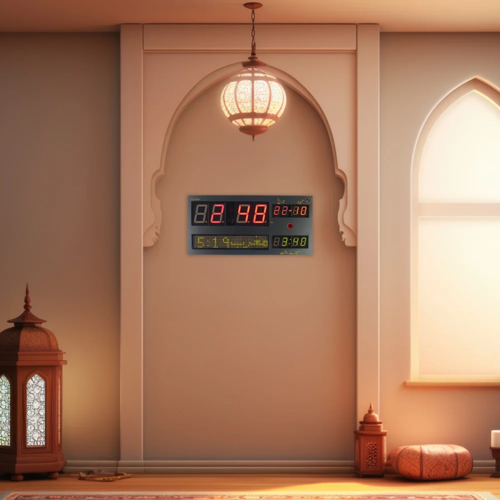 Islamic 5 Azan Wall Clock with Quran Sound for Every Home